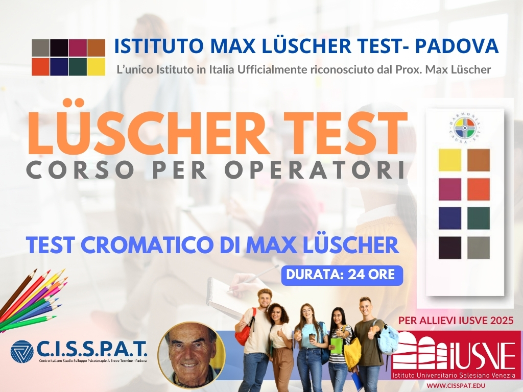 Lüscher Test – Corso per Operatori 2025 – Speciale allievi IUSVE | CISSPAT